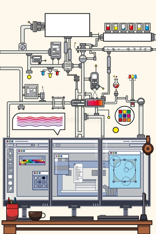 Design Scheme Vector Flat Art Stock Vector - Illustration of graphic ...