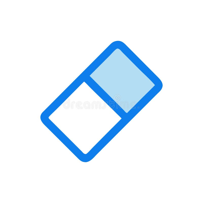 Blue Eraser with Two Colors Isolated on White Backround Stock Photo ...