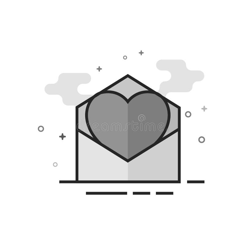 Flat Grayscale Heart Stock Illustrations – 55 Flat Grayscale Heart ...