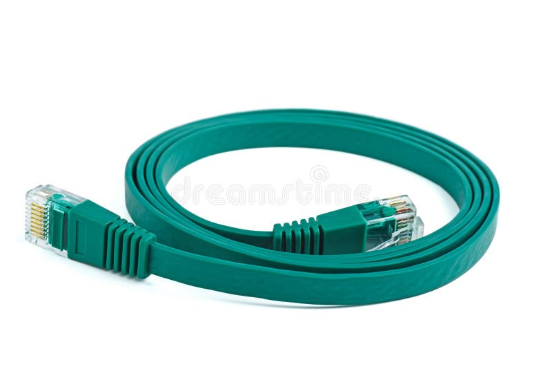 Green Ethernet Cable stock photo. Image of plug, green - 6414260