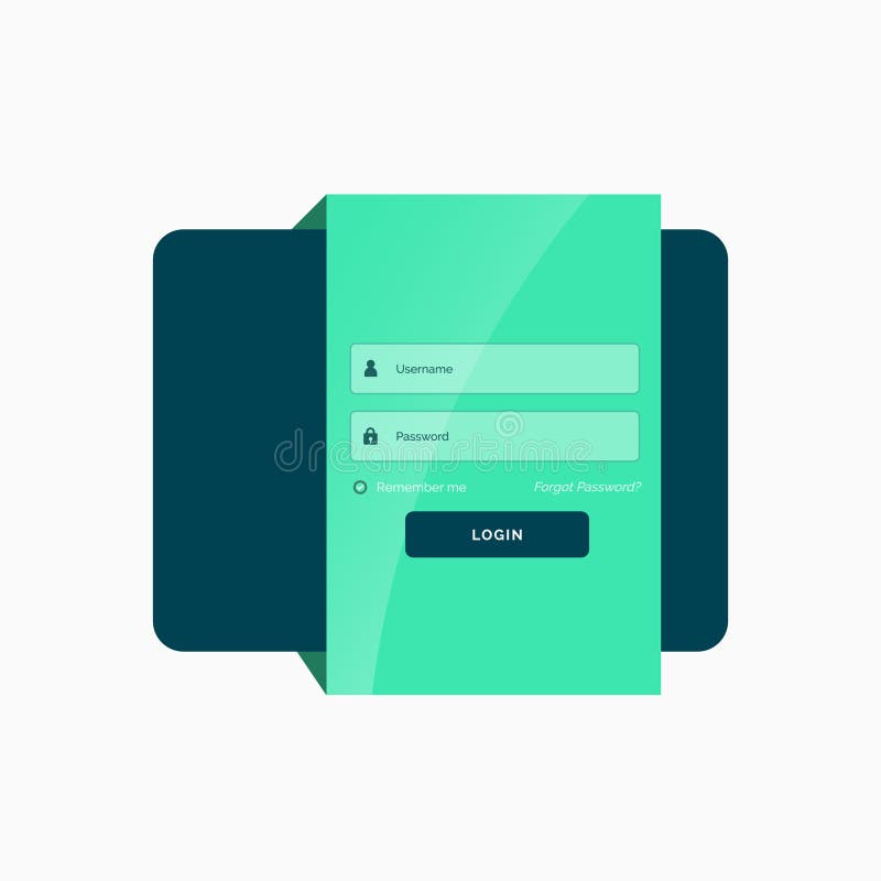 Green Login Screen with Dotted Background Stock Vector - Illustration ...