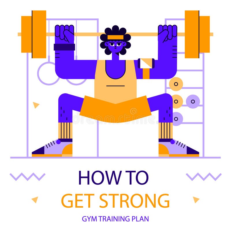 Flat Gym and Exercise Posts Set Vector Illustration. Stock Vector ...