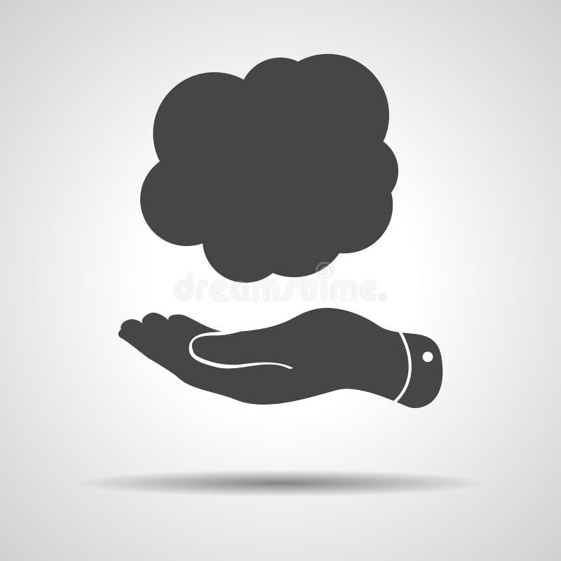 Big hand - the cloud stock illustration. Illustration of communication ...