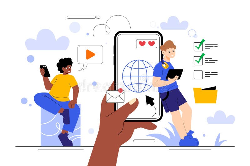 Cartoon Generation Family Tree Isolated on White Stock Vector ...