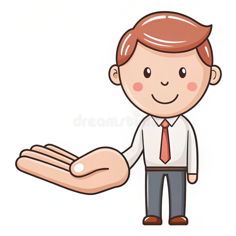 Flat Hand Drawn Human Receiving Hand Gesture for Help Stock ...