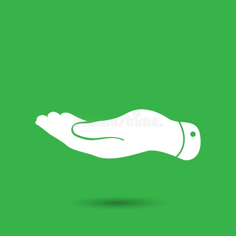 Flat hand icon stock vector. Illustration of adult, male - 100582575