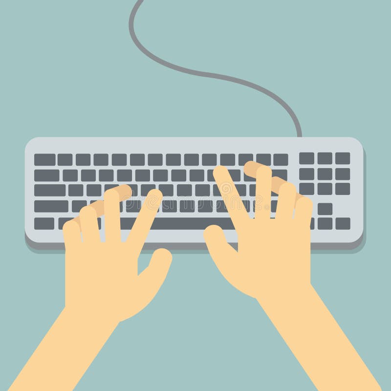 Typing Cartoon Typing Cartoon