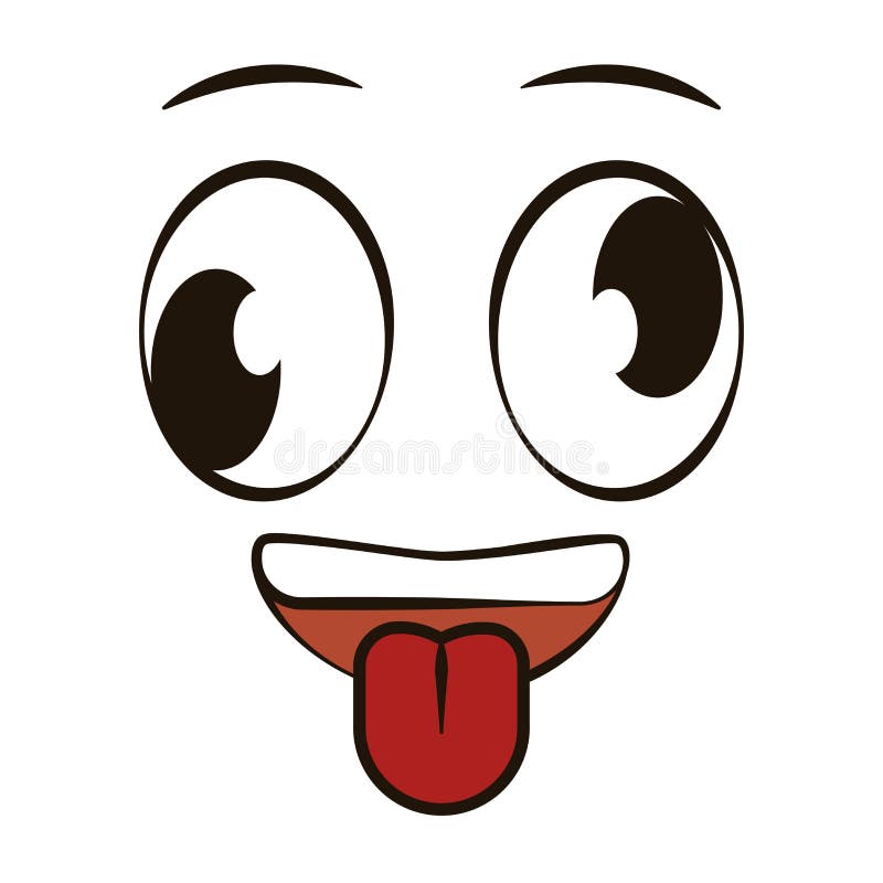Flat Happiness Expression with a Smile Vector Stock Vector ...