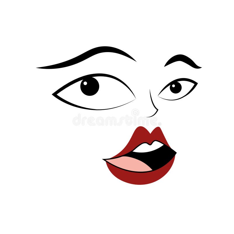 Flat Happy Expression Emote Avatar Stock Illustration - Illustration of ...