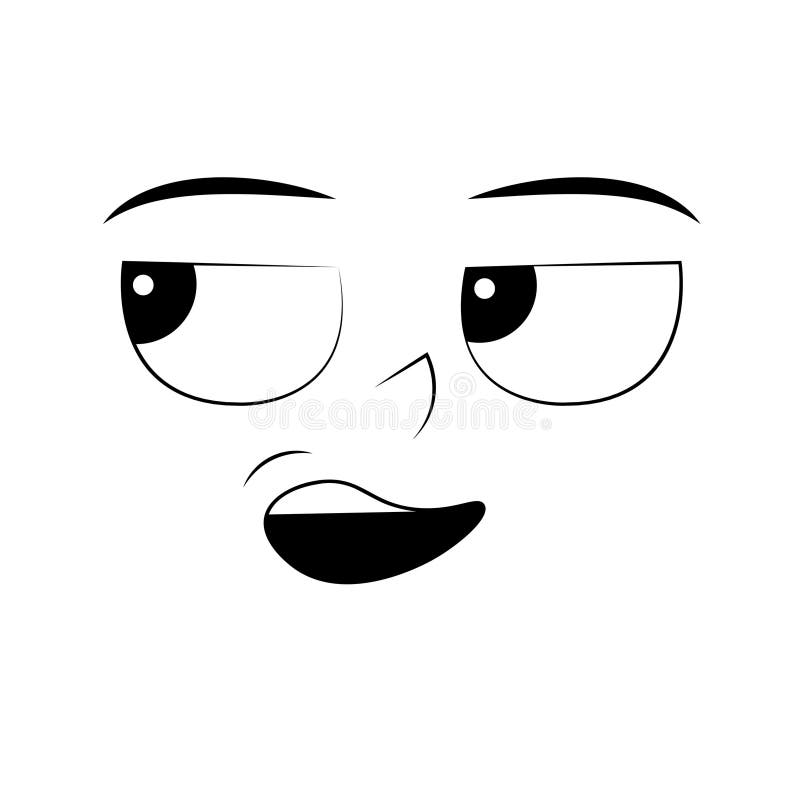 Flat Happy Expression Emote Avatar Stock Vector - Illustration of ...