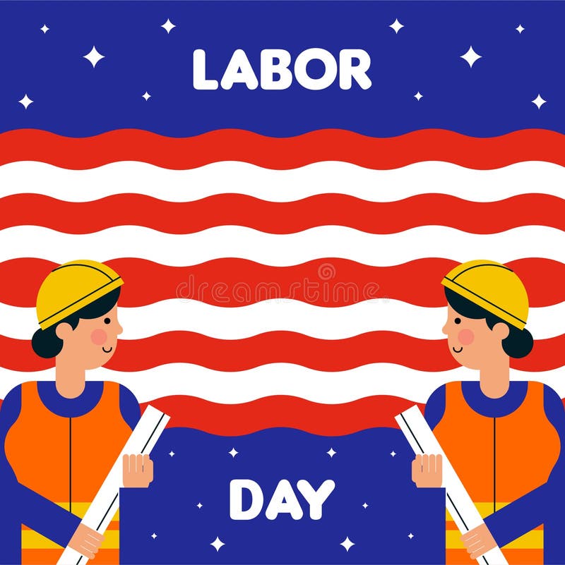 Flat Happy International Labour Day Background Illustration Stock ...