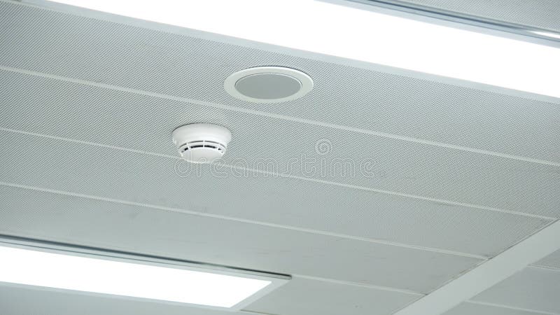 The Flat Has Smoke Detectors Placed on the Roof Stock Photo - Image of ...