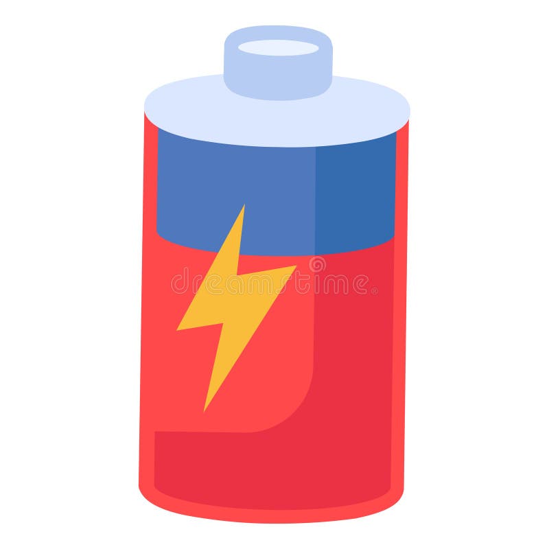 Flat Hazardous Waste Alkaline Battery Icon Stock Vector - Illustration ...