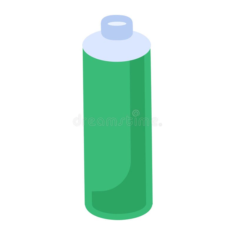 Flat Hazardous Waste Green Can Hazard Liquid Icon Stock Vector ...