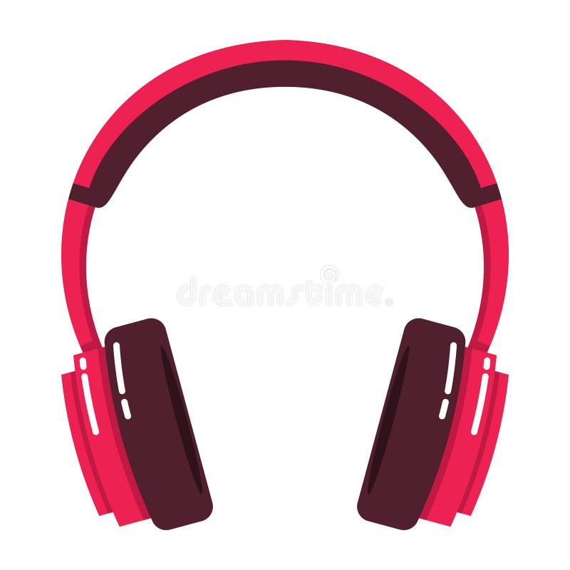 Headphone Illustration for Podcast Stock Vector - Illustration of ...