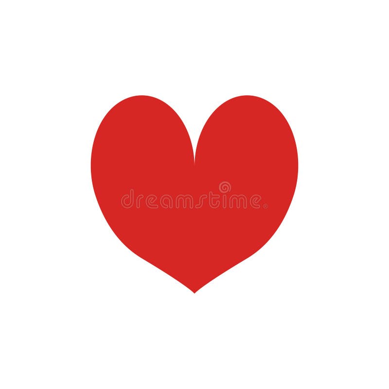 Flat heart stock illustration. Illustration of shape - 86078347