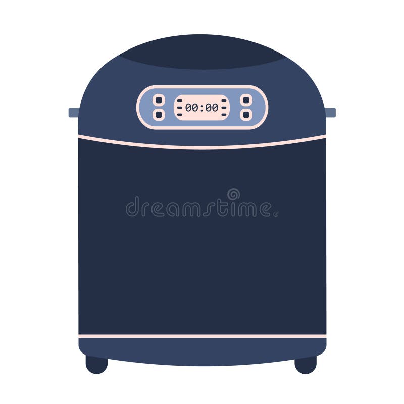 Flat Home Bread Maker Icon, Kitchen Appliance Stock Vector ...