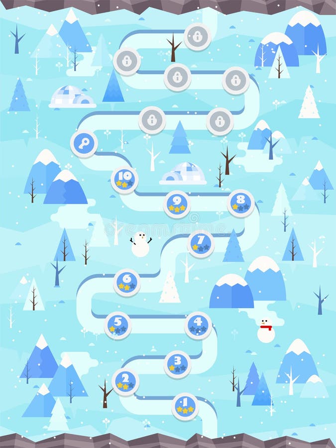 Cartoon Winter Game User Interface Stock Illustrations – 267 Cartoon ...
