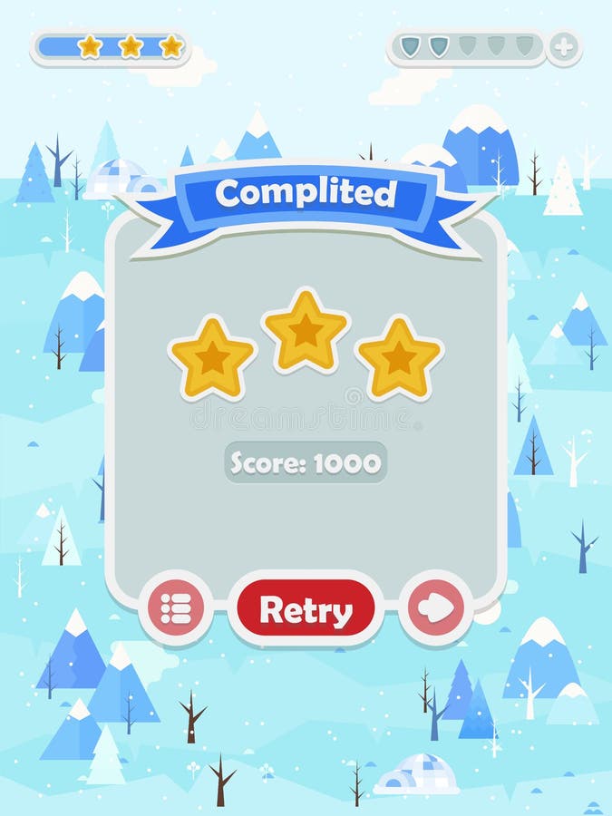 Cartoon Winter Game User Interface Stock Illustrations – 298 Cartoon ...
