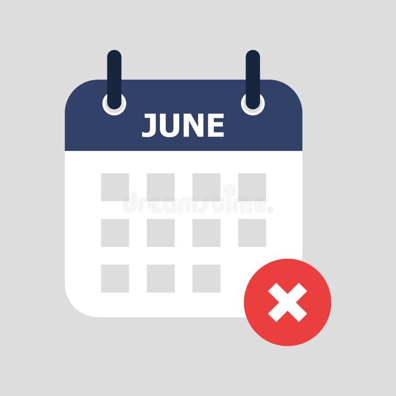 Flat Icon Appointment Cancellation Stock Vector - Illustration of page ...