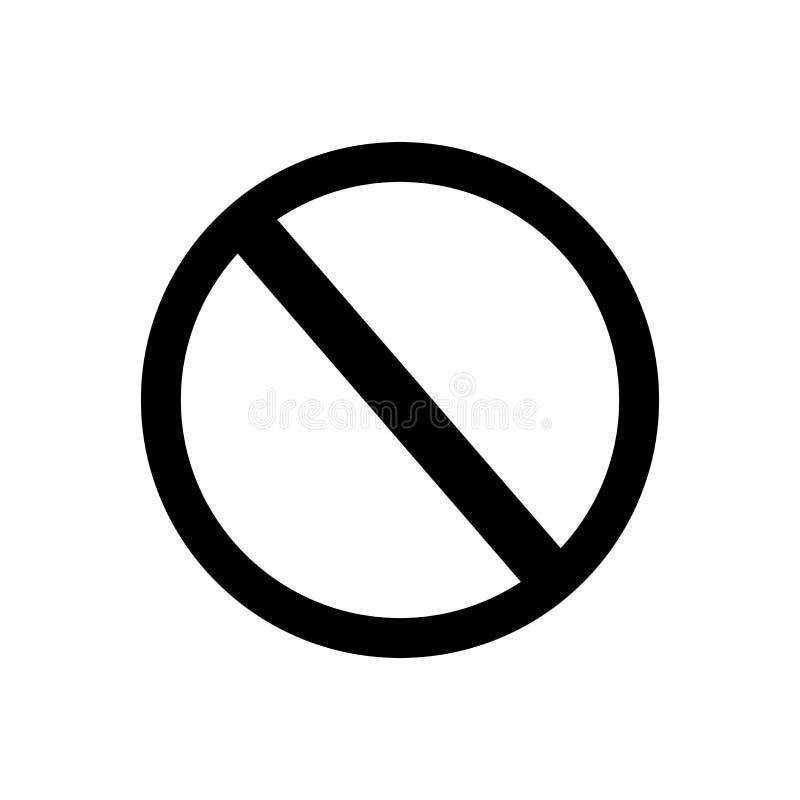 Black Forbidden Isolated Vector Icon. Simple Element Illustration from ...