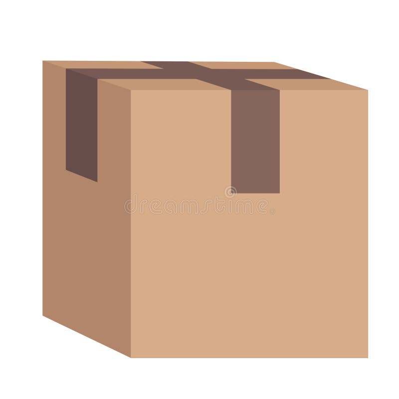 Flat Icon Box Isolated on Transparent Background Stock Vector ...