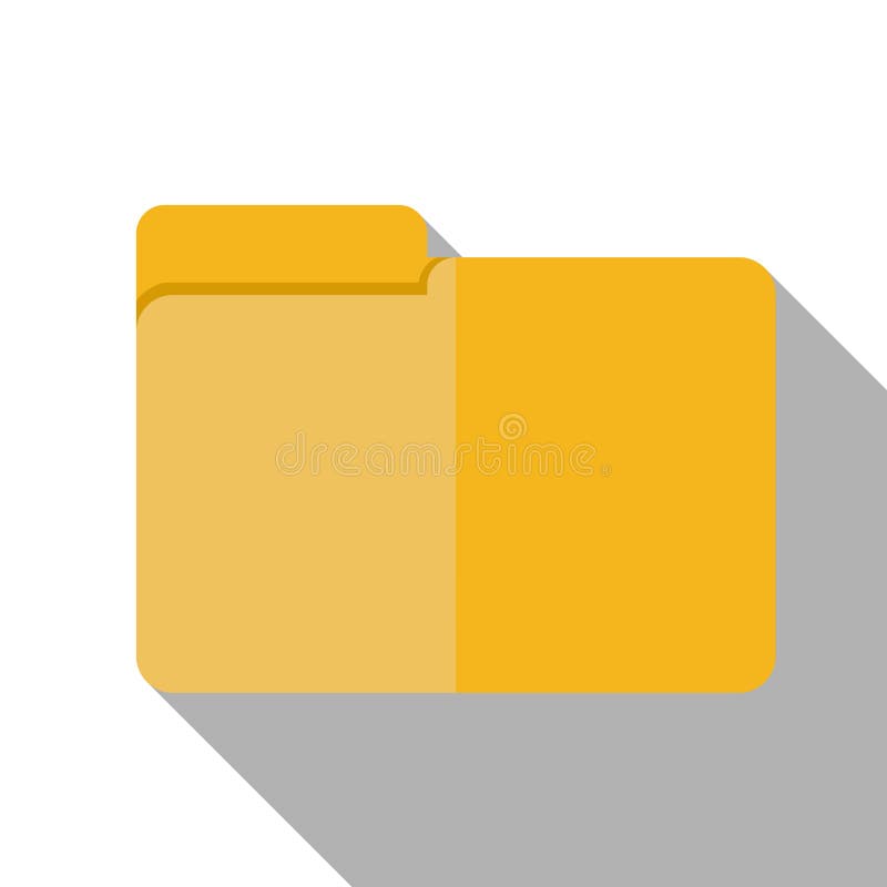 Flat Icon of File Folder. Vector Stock Vector - Illustration of ...