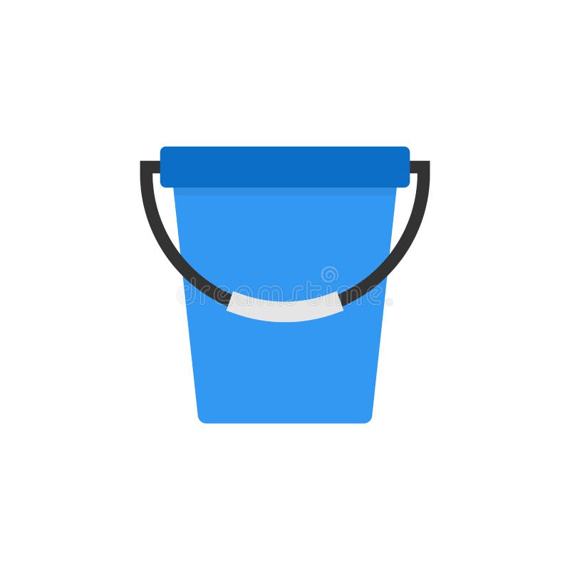 Flat Bucket with Foam Icon for Web Design. Vector Illustration. Stock ...