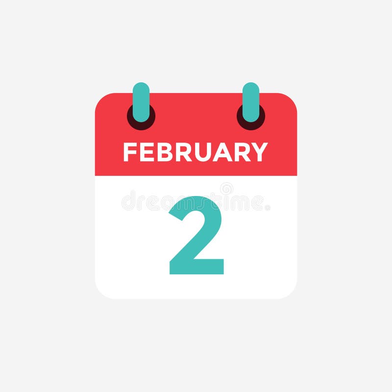 February 2 Day Calendar Stock Illustrations – 440 February 2 Day ...