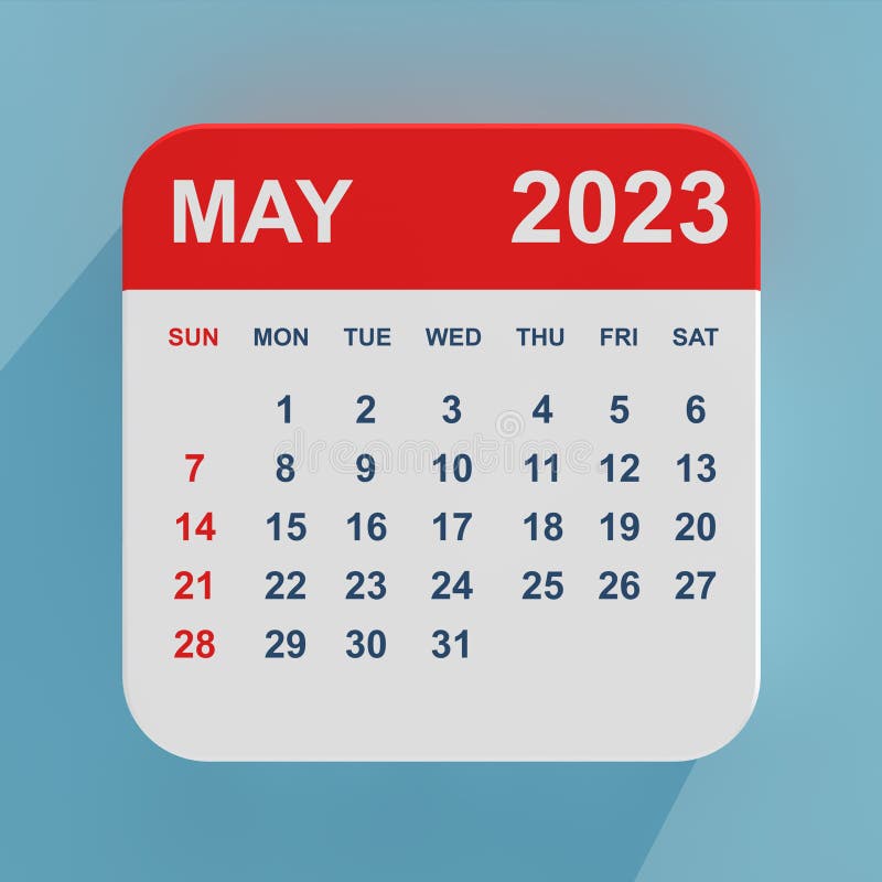May 2023 Calendar 3d Stock Illustrations – 134 May 2023 Calendar 3d ...