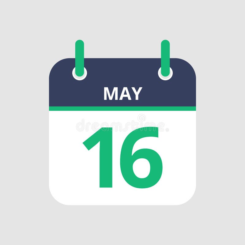 Calendar 16th of April stock vector. Illustration of calendar - 134930089