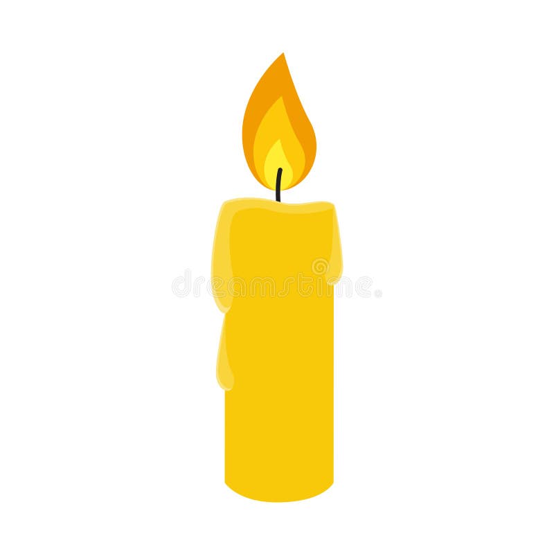 Flat icon candle stock vector. Illustration of burning - 79542147