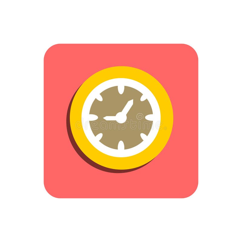 Clock Flat Icon stock illustration. Illustration of email - 207951324