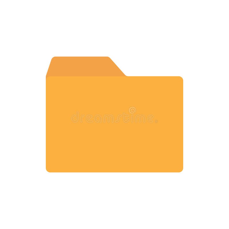 Closed Folder Icon in a Flat Design. Vector Illustration Stock Vector ...