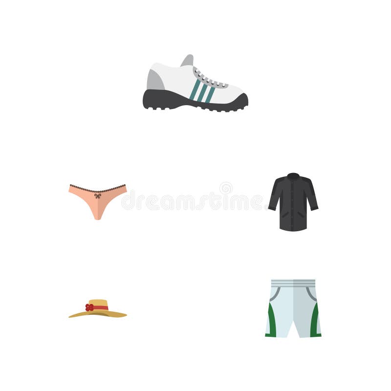 Flat Icon Clothes Set of Uniform, Elegant Headgear, Trunks Cloth and ...