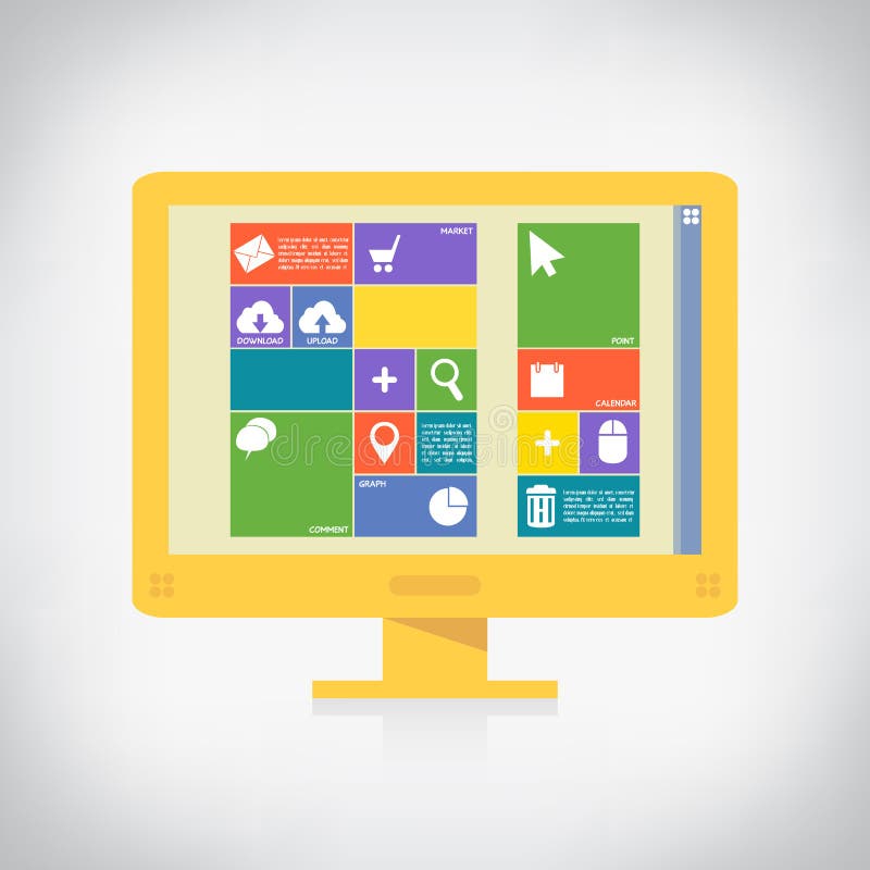 Flat icon components stock vector. Illustration of advanced - 46708889