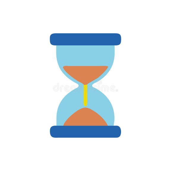 Sand Timer Flat Icon for Time Stock Illustration - Illustration of ...