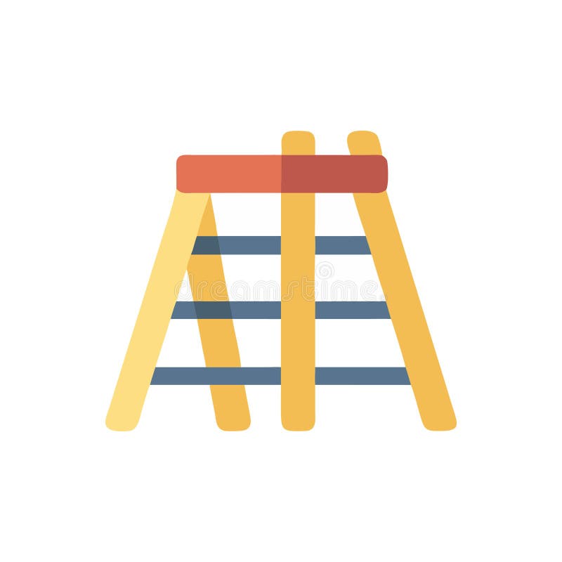 School Ladder Flat Icon for Learning Stock Illustration - Illustration ...