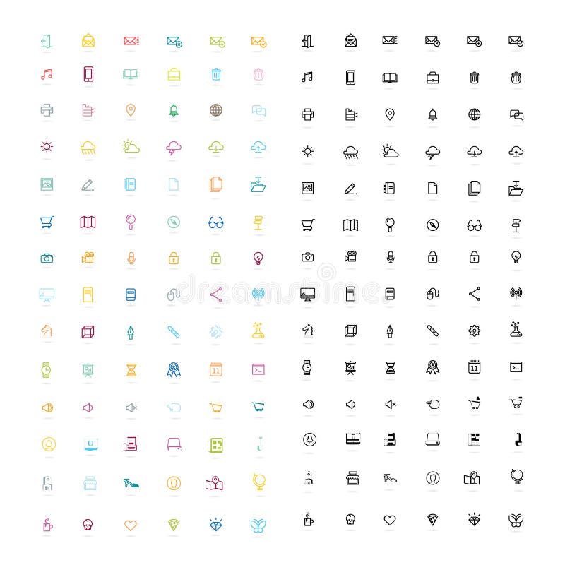 Flat Icon Designs, Icons Set Stock Vector - Illustration of development ...