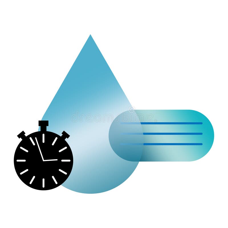 Flat Icon Drop with an Inscription. Logo Symbol. Vector Illustration ...