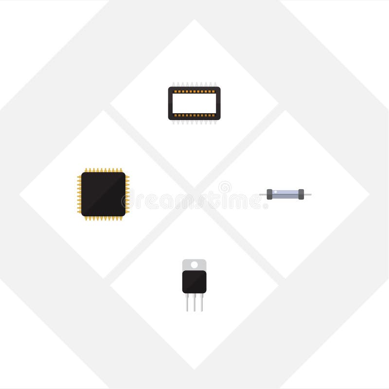 Resistor Electronics Component Vector Illustration Stock Vector - Illustration of technology ...