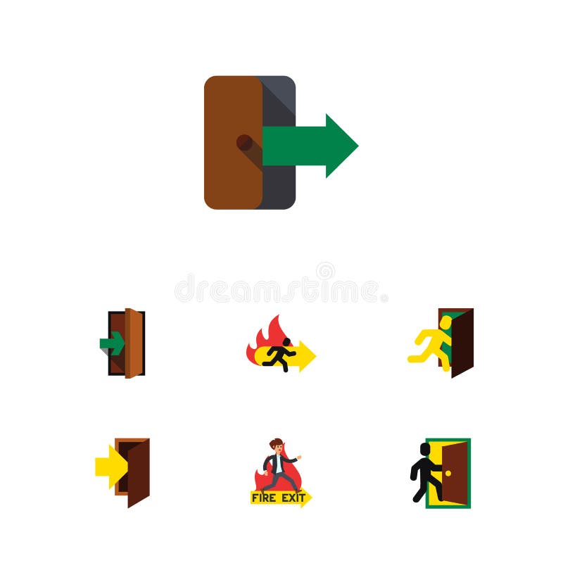 Emergency Exit Yellow Stock Illustrations – 475 Emergency Exit Yellow ...