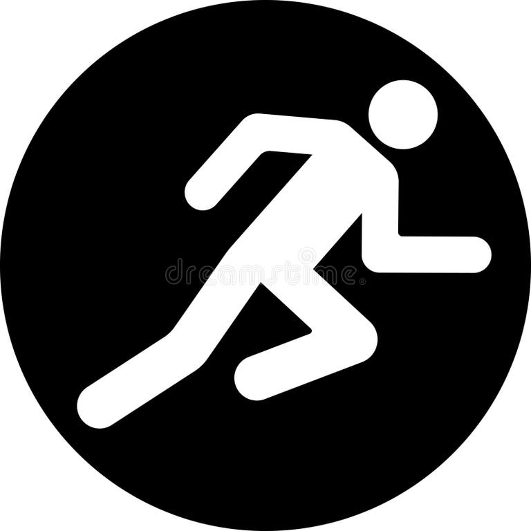 Man Running Circle Icon Stock Illustrations – 971 Man Running Circle ...