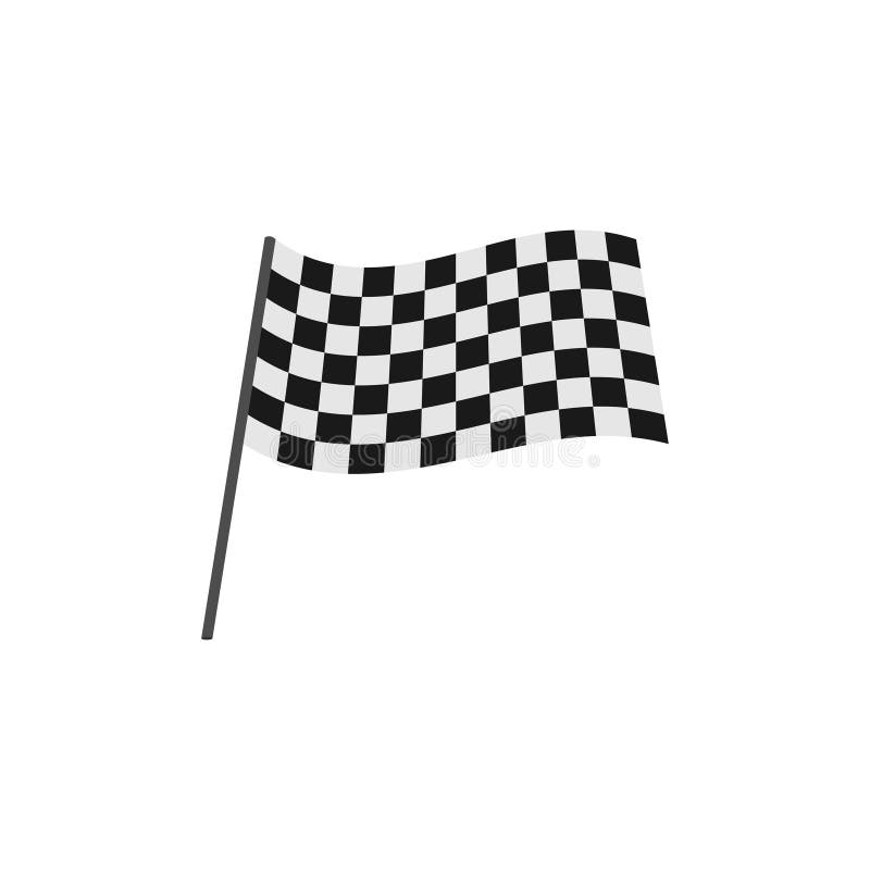 Flat Icon with Flag Finish for Game Design. Vector Stock Vector ...