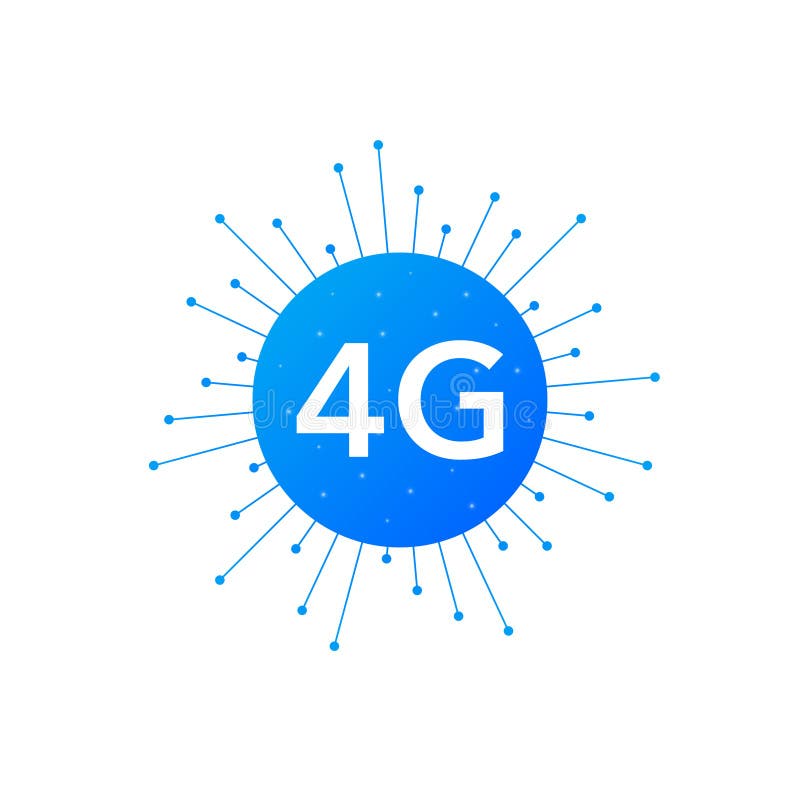 Flat Icon with 4g for Web Design. Modern Technologies. Vector ...