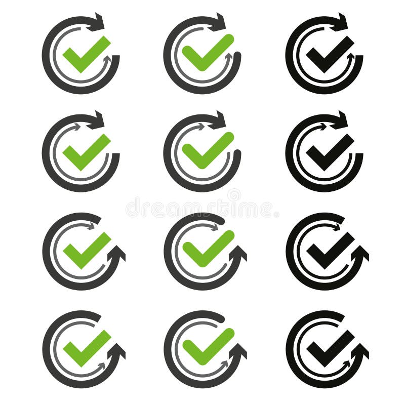 Flat Icon of Graphical Symbol of Movement, Rotation, Cyclic Recurrence ...