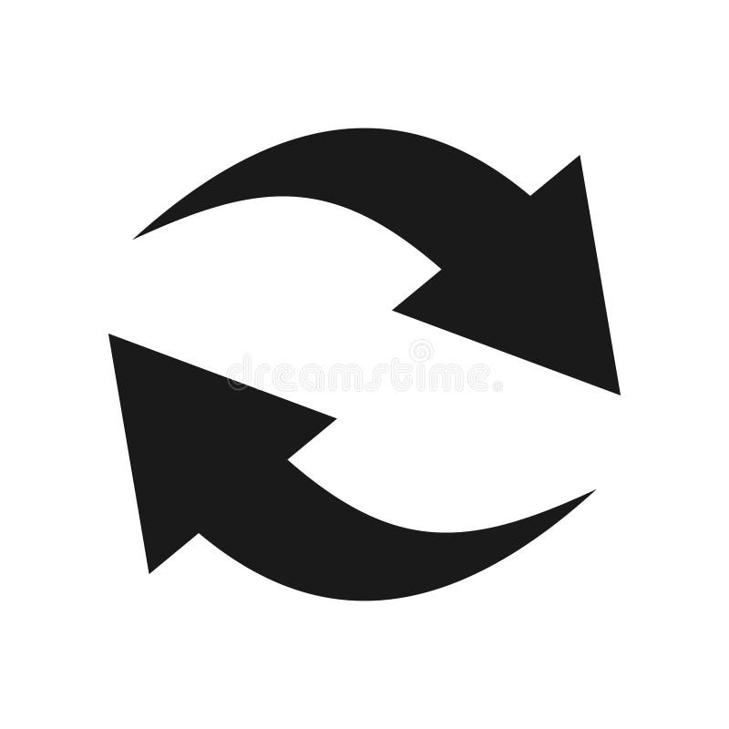 Flat Icon of Graphical Symbol of Movement, Rotation, Cyclic Recurrence ...