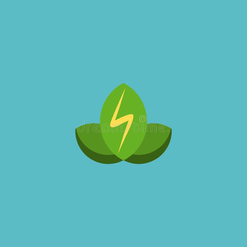 Flat Icon Green Power Element. Vector Illustration of Flat Icon Eco ...