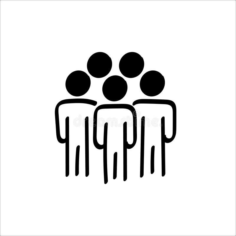 Flat Icon of Group People Vector Stock Vector - Illustration of ...