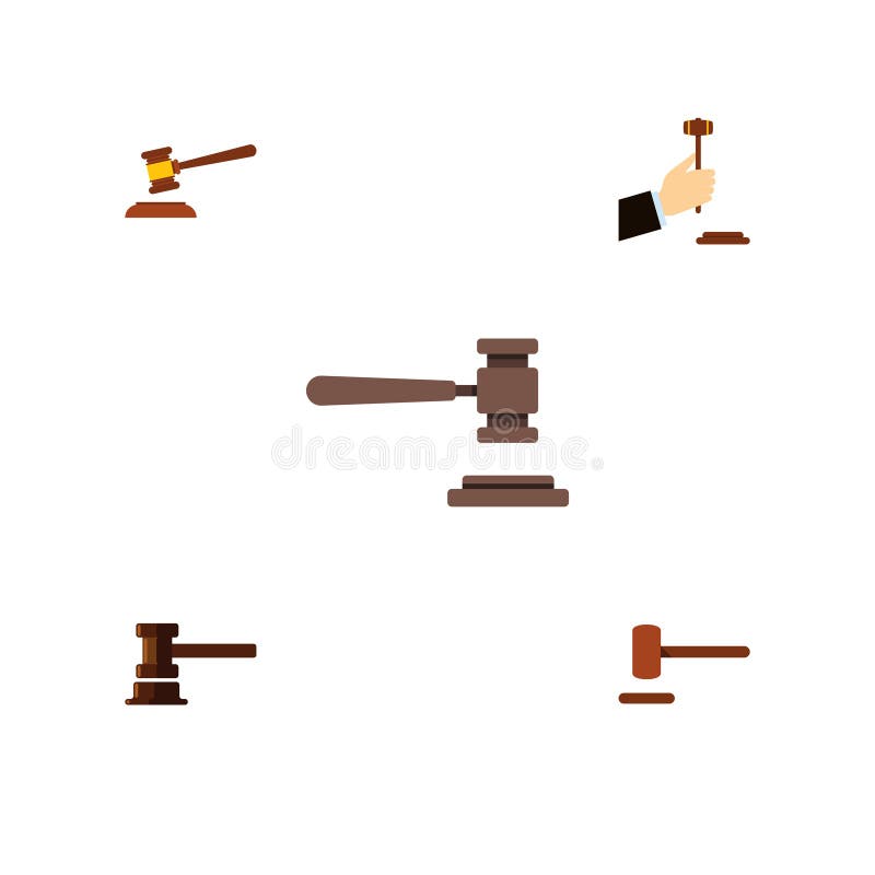 Flat Icon Hammer Set of Hammer, Legal, Law and Other Vector Objects ...